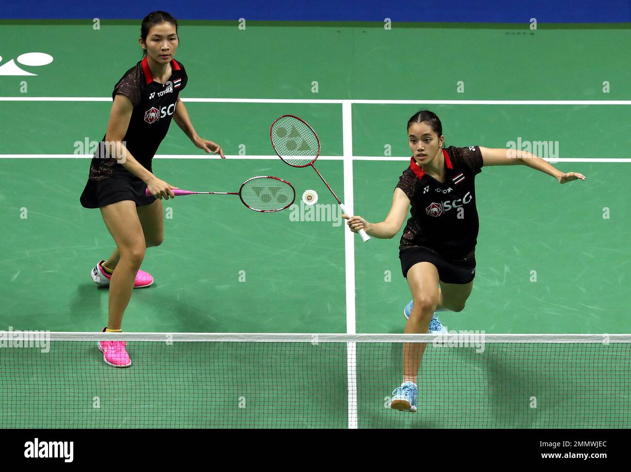 Jongkolphan Kititharakul of Thailand, left, and her partner Rawinda ...