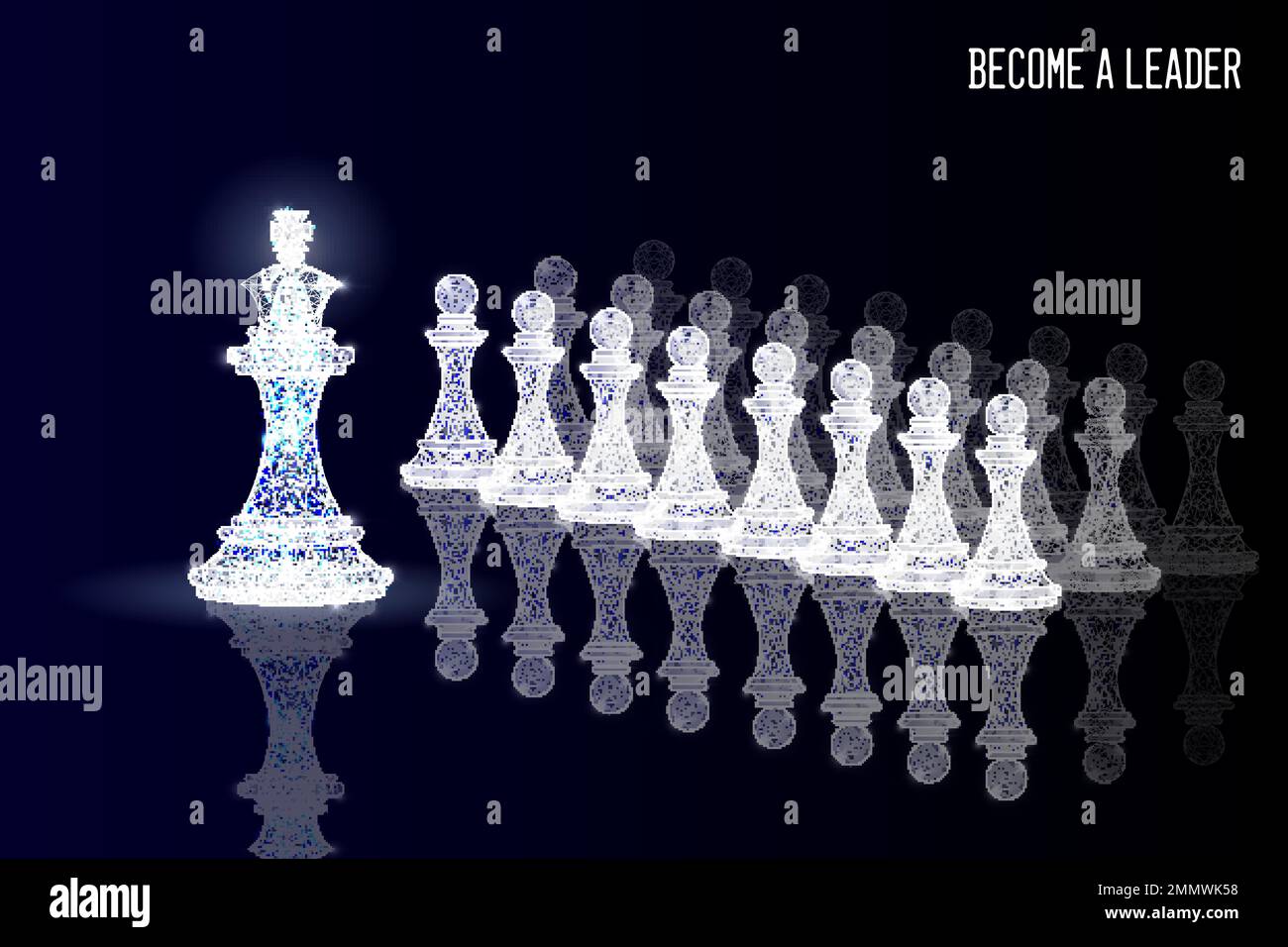 Leadership business concept, vector polygonal art style illustration ...