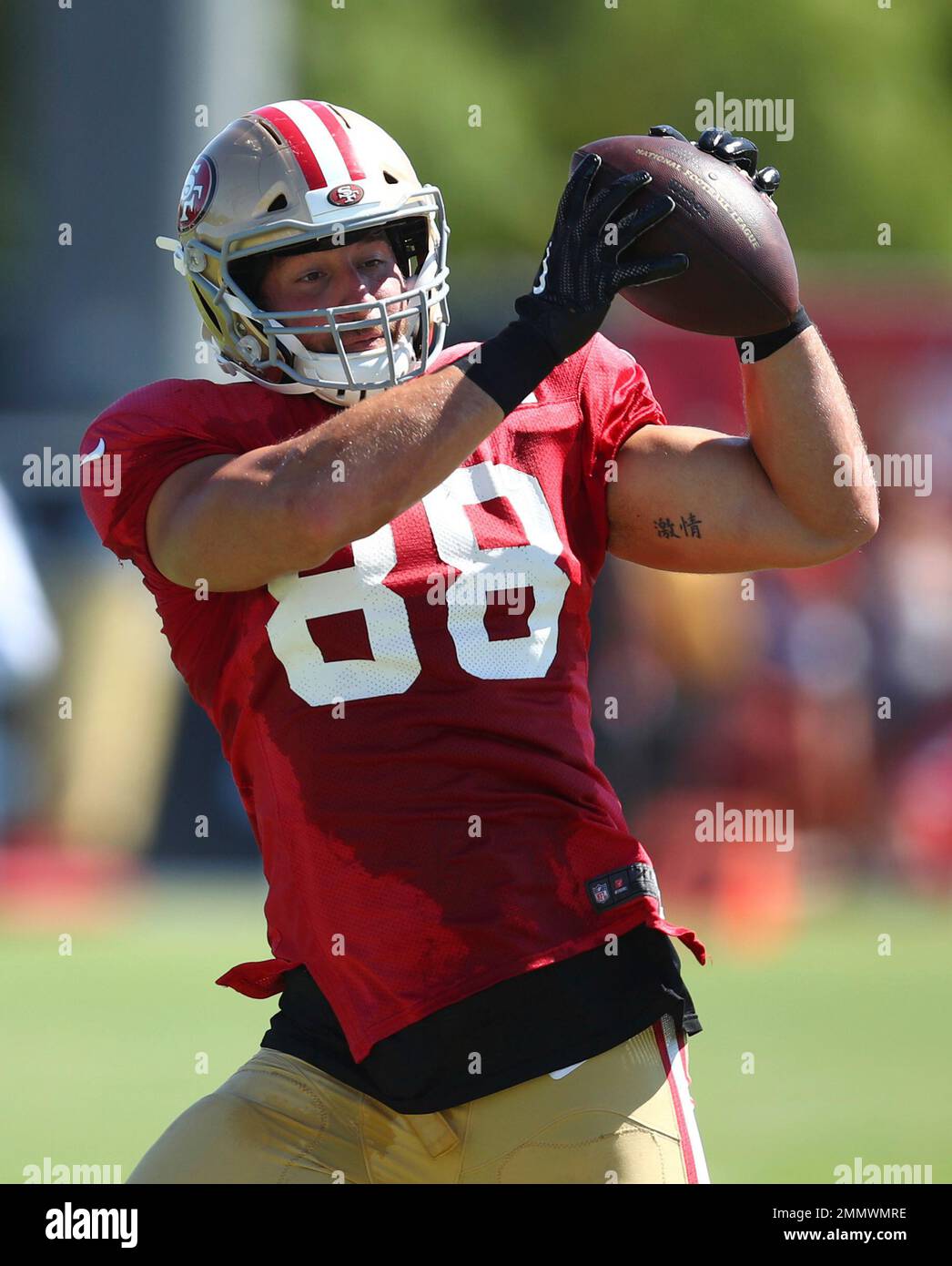 San Francisco 49ers' Garrett Celek makes a catch during NFL football ...