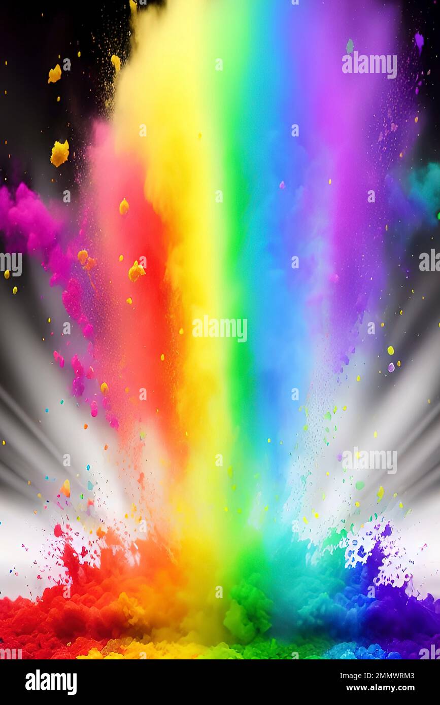 colorful powder paint explosion and splashes for background Stock Photo ...