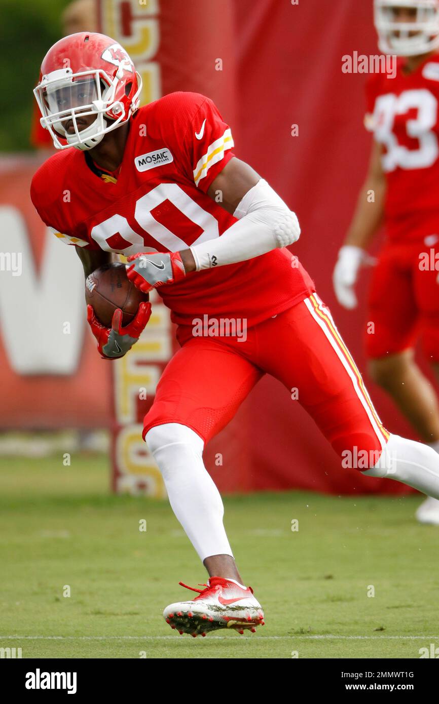 Kansas City Chiefs wide receiver Jehu Chesson runs during NFL football ...