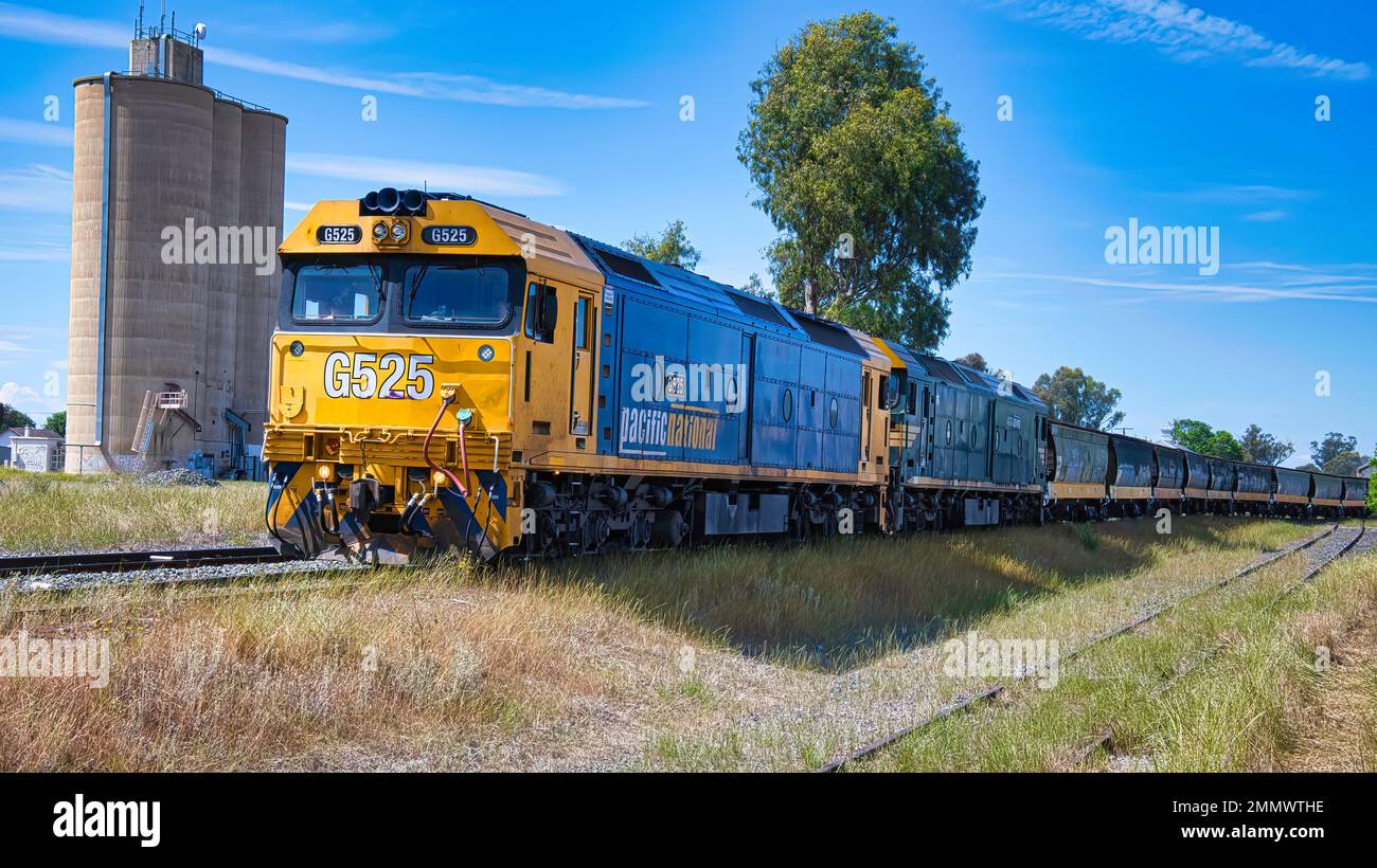 Train slowly passing through station hi-res stock photography and ...