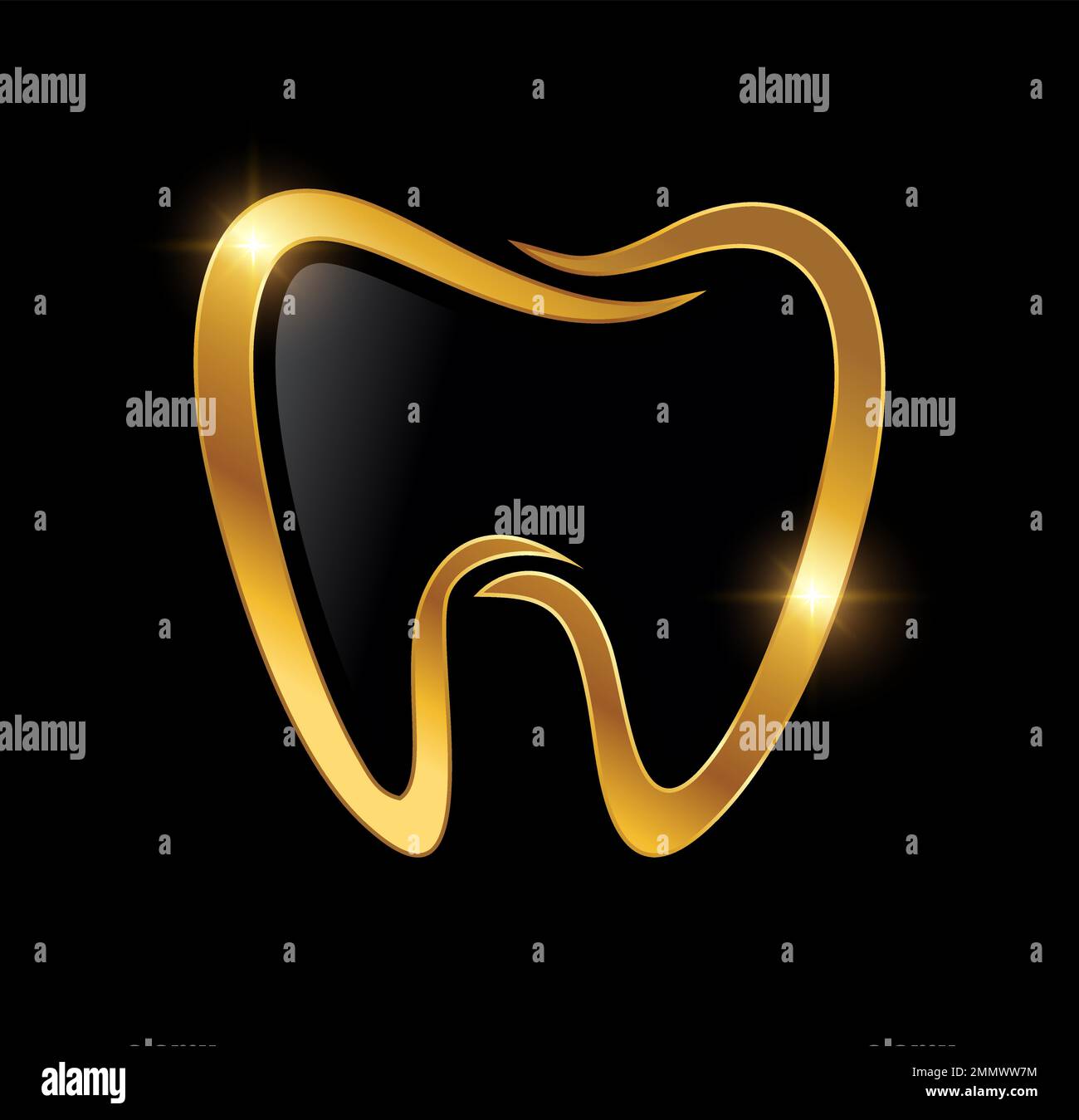 A vector Illustration in black background with gold shine effect of ...