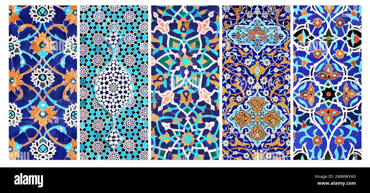 Set of vertical or horizontal banners with detail of ancient mosaic ...