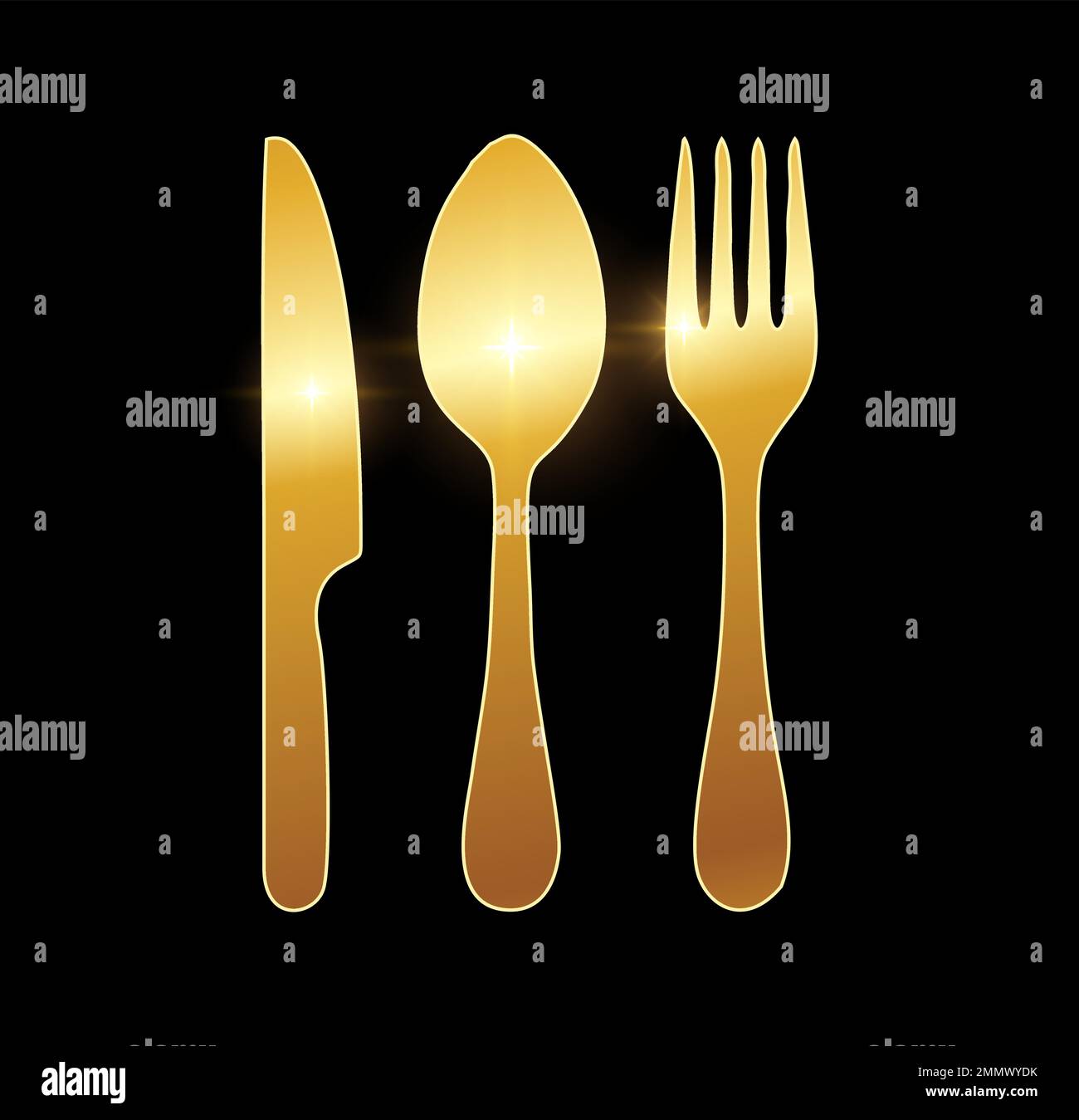 A vector Illustration in black background with gold shine effect of ...