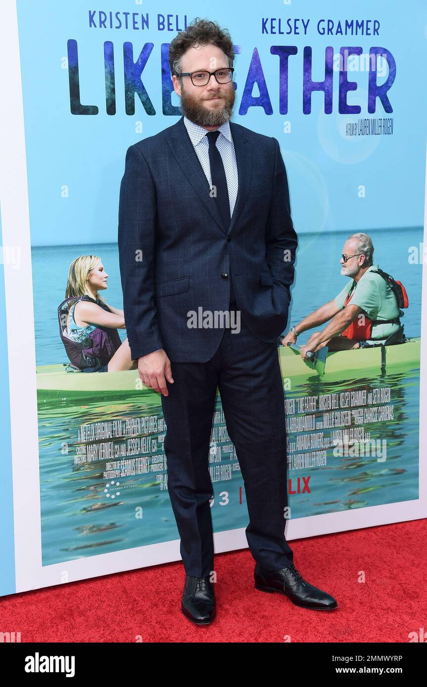 Seth Rogen attends the LA premiere of LA Premiere of "Like Father" at ...