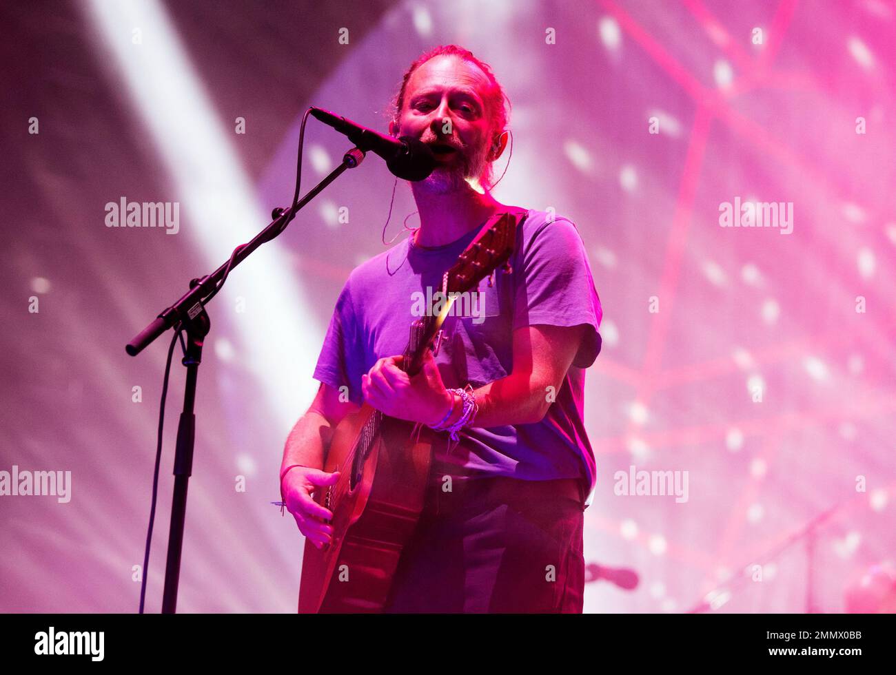 Thom Yorke of the band Radiohead performs in concert during their "A ...