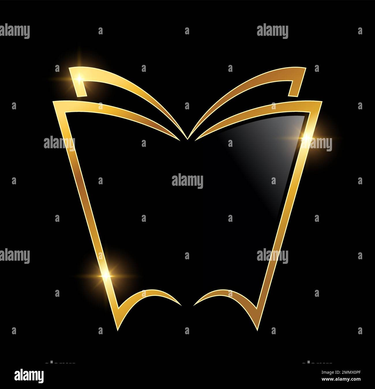 A vector Illustration in black background with gold shine effect of ...