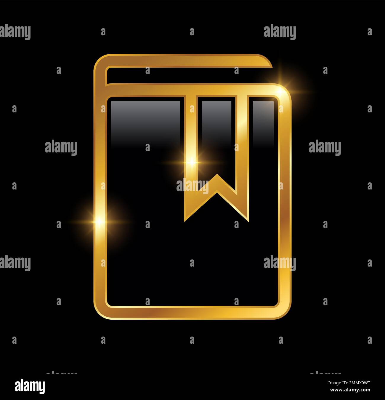A vector Illustration in black background with gold shine effect of ...