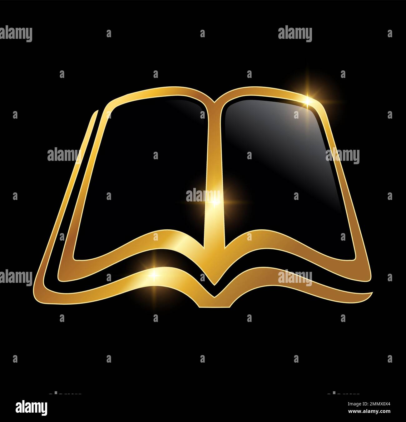 A vector Illustration in black background with gold shine effect of ...