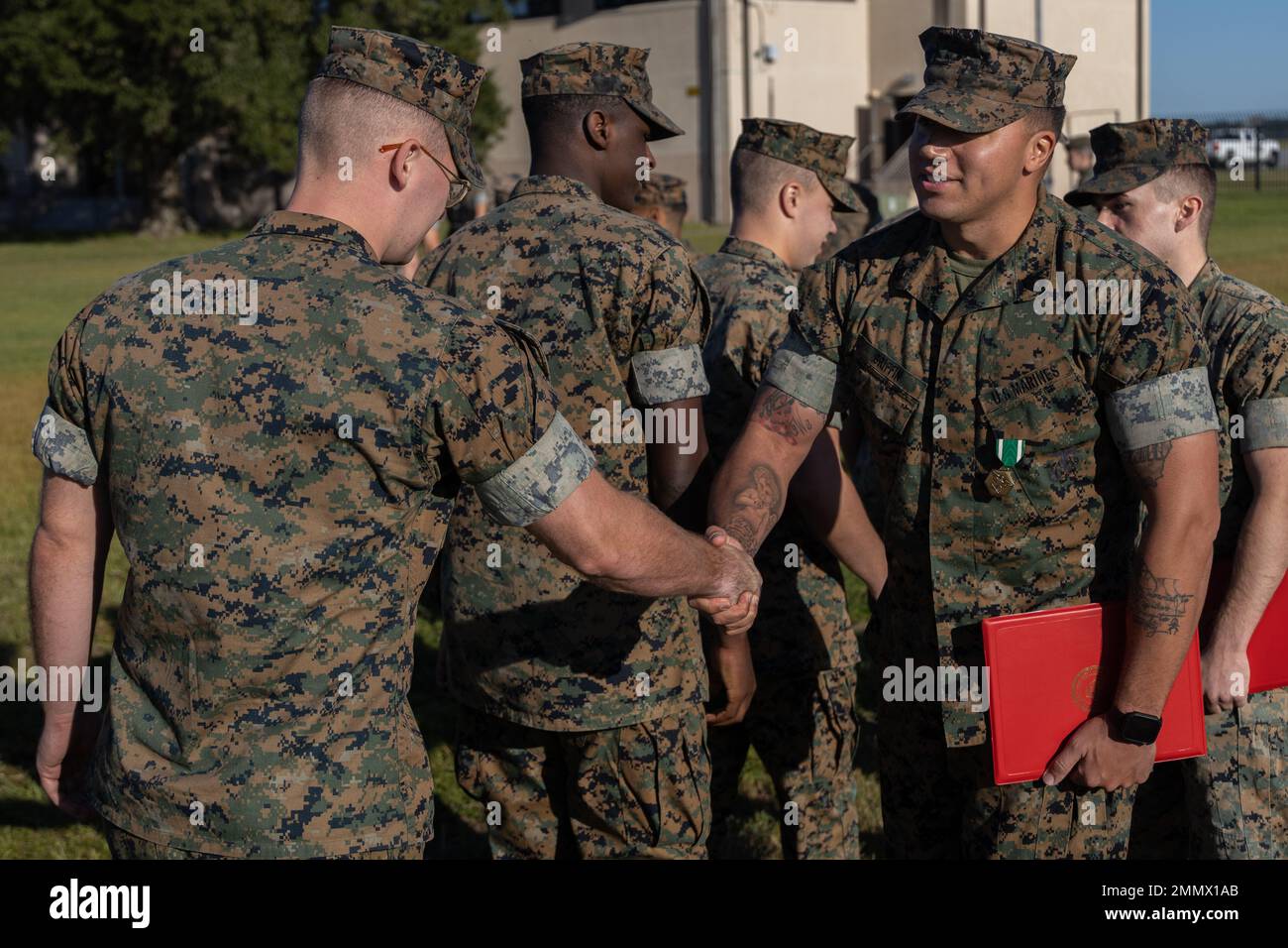 U.S. Marines with Headquarters and Headquarters Squadron (H&HS), Marine ...