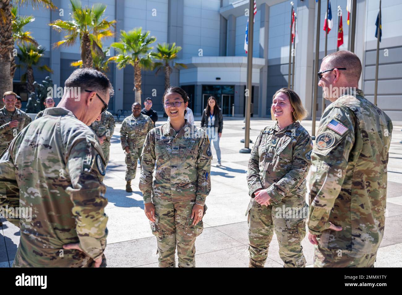 Chief Master Sergeant of the Space Force Roger A. Towberman, left ...