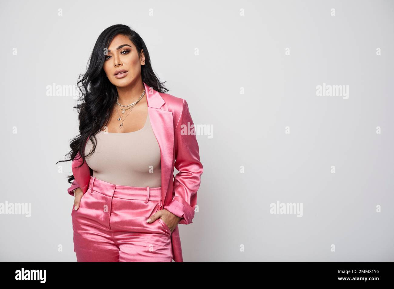 In this June 13, 2018 photo, Huda Kattan poses for a portrait in New ...