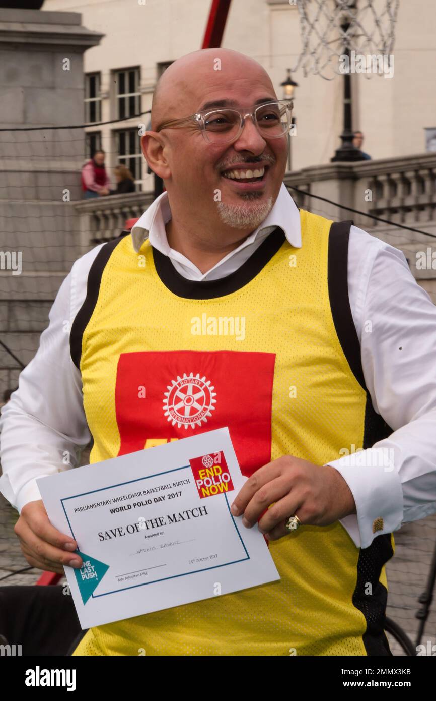 British MP Nadhim Zahawi proudly displays his 'Save of the Match ...