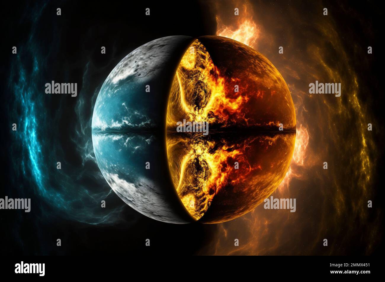 Planet colliding with earth hi-res stock photography and images - Alamy