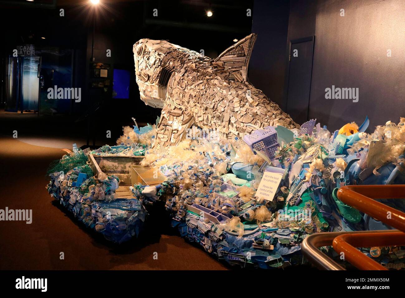 In this photo taken July 26, 2018, a section of a boat that washed ...