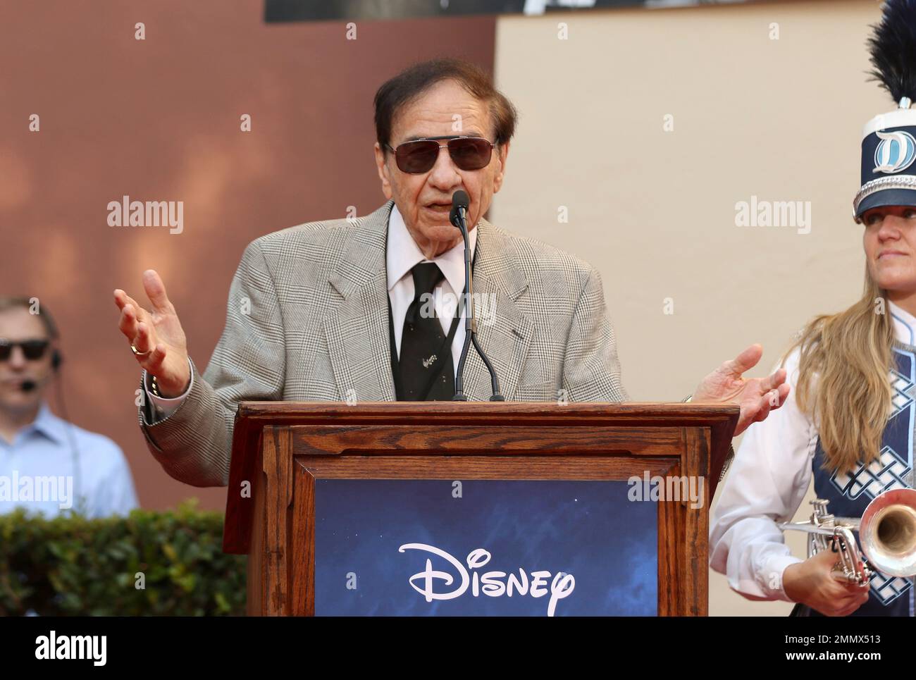 Richard M. Sherman speaks at the ceremony honoring the Sherman Brothers ...