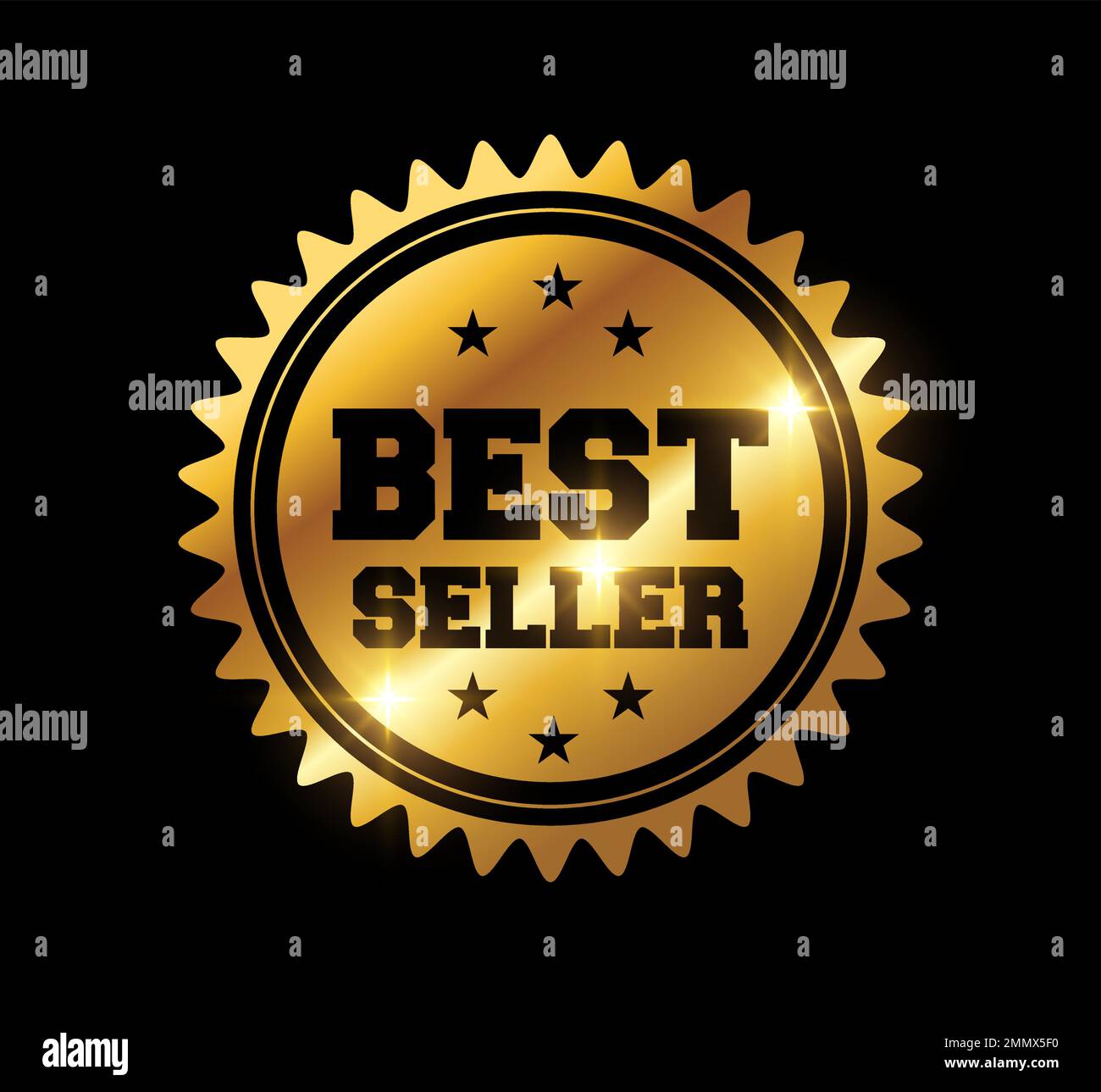 A vector Illustration in black background with gold shine effect of ...