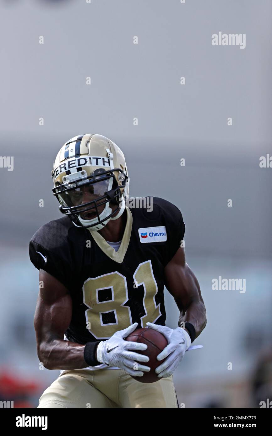 New Orleans Saints wide receiver Cameron Meredith (81) goes through ...