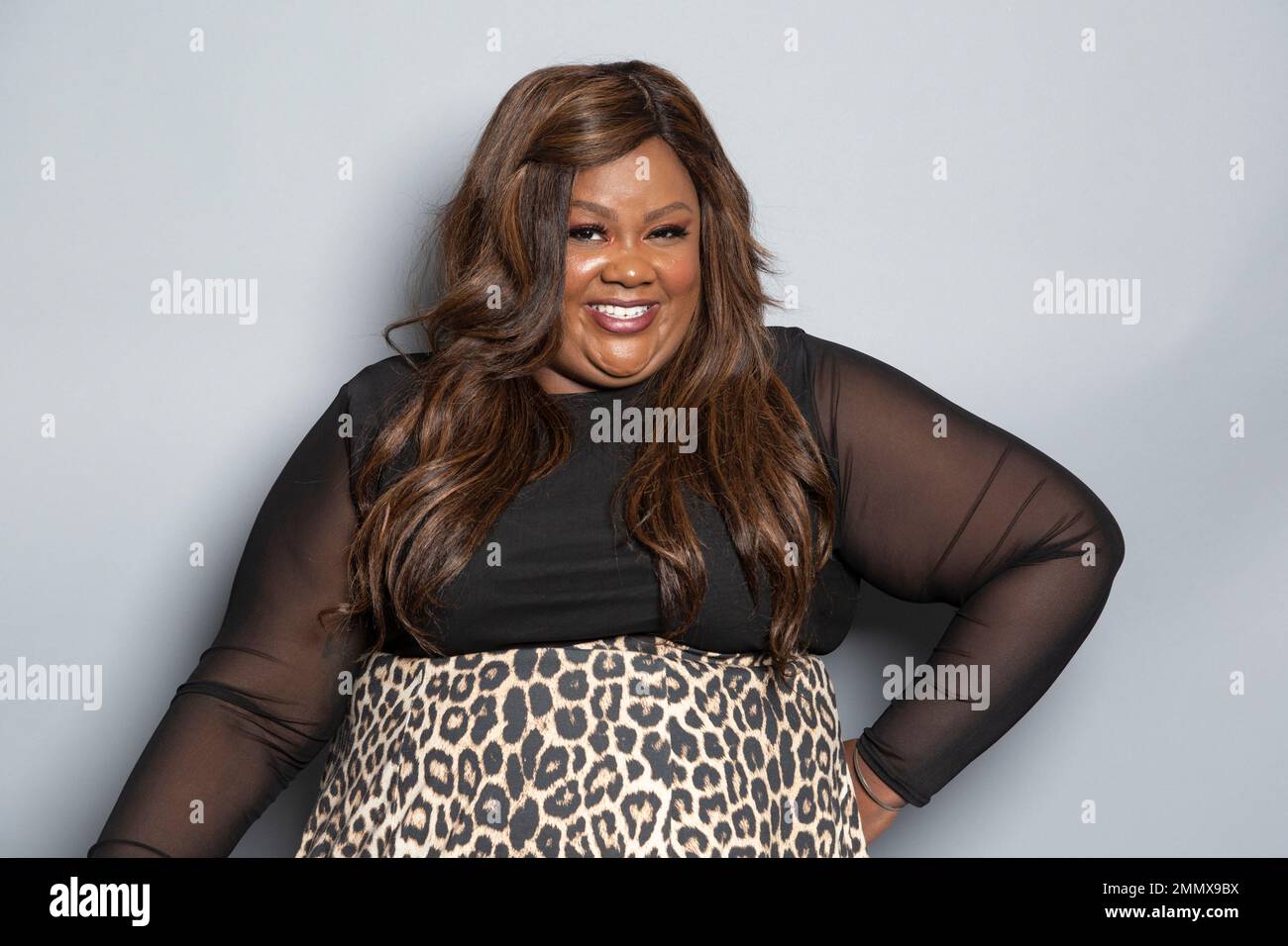Nicole Byer, cast member of the Netflix series "Nailed It!" poses for a ...