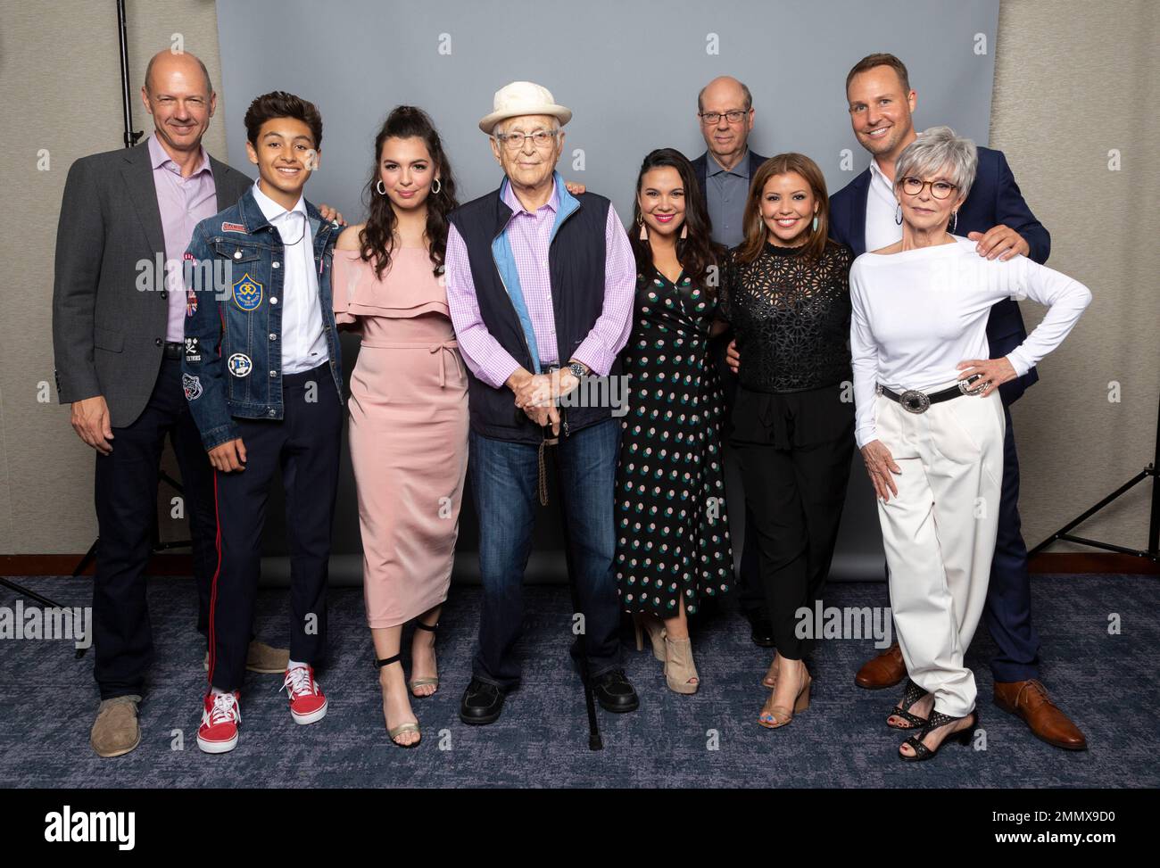 Writer Mike Royce, from left, cast members Marcel Ruiz, Isabella Gomez ...