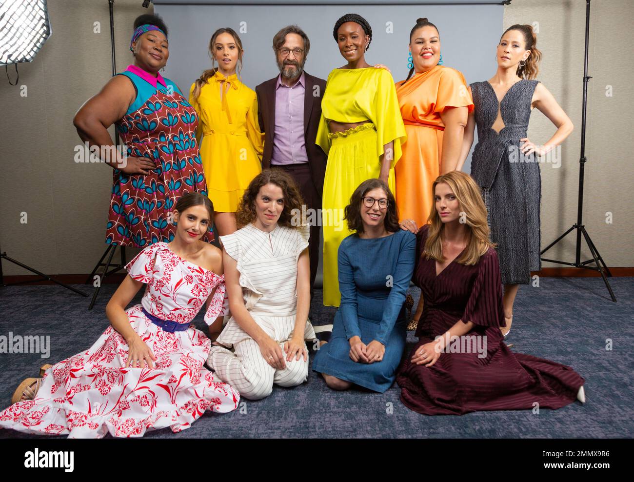 Kia Stevens, from left, Alison Brie, Britt Baron, Liz Flahive, Marc ...