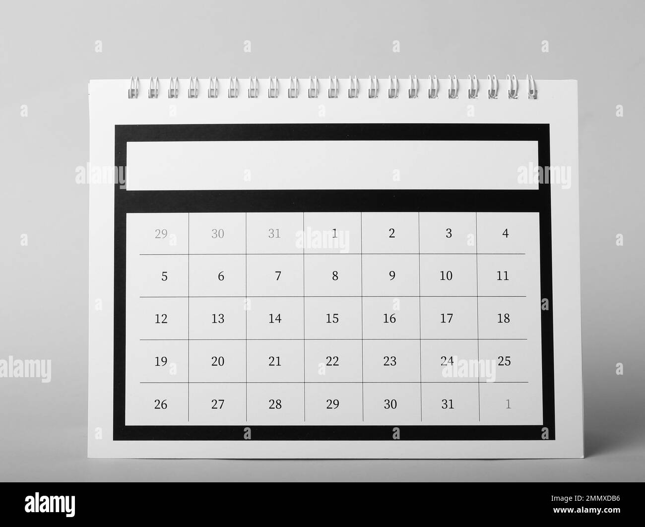Paper calendar on grey background, space for text. Planning concept ...
