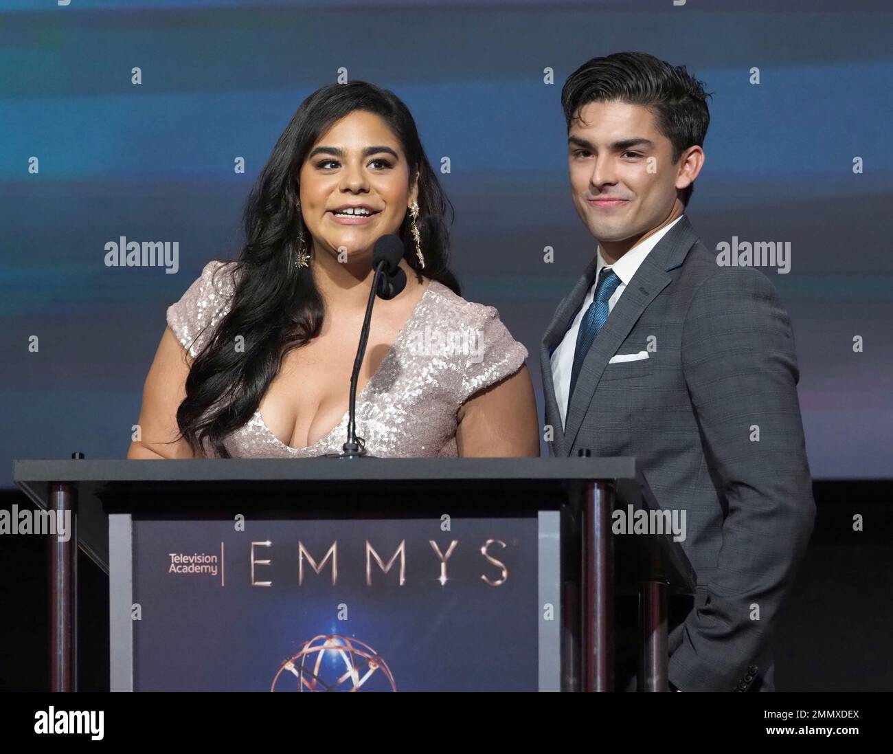 EXCLUSIVE - Jessica Marie Garcia, left, and Diego Tinoco speak at the ...