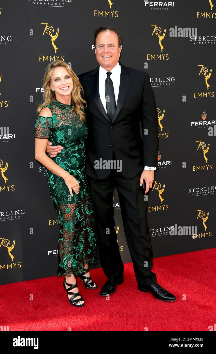 Dorothy Lucey, left, and David Goldstein arrive at the 70th Los Angeles ...