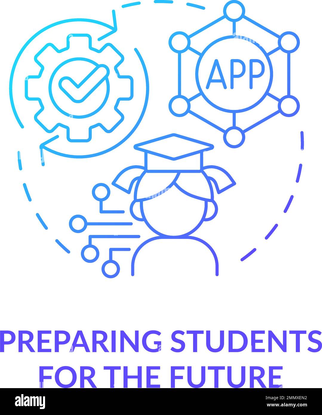 Preparing students for future blue gradient concept icon Stock Vector ... Preparing students for future blue gradient concept icon Stock Vector ...
