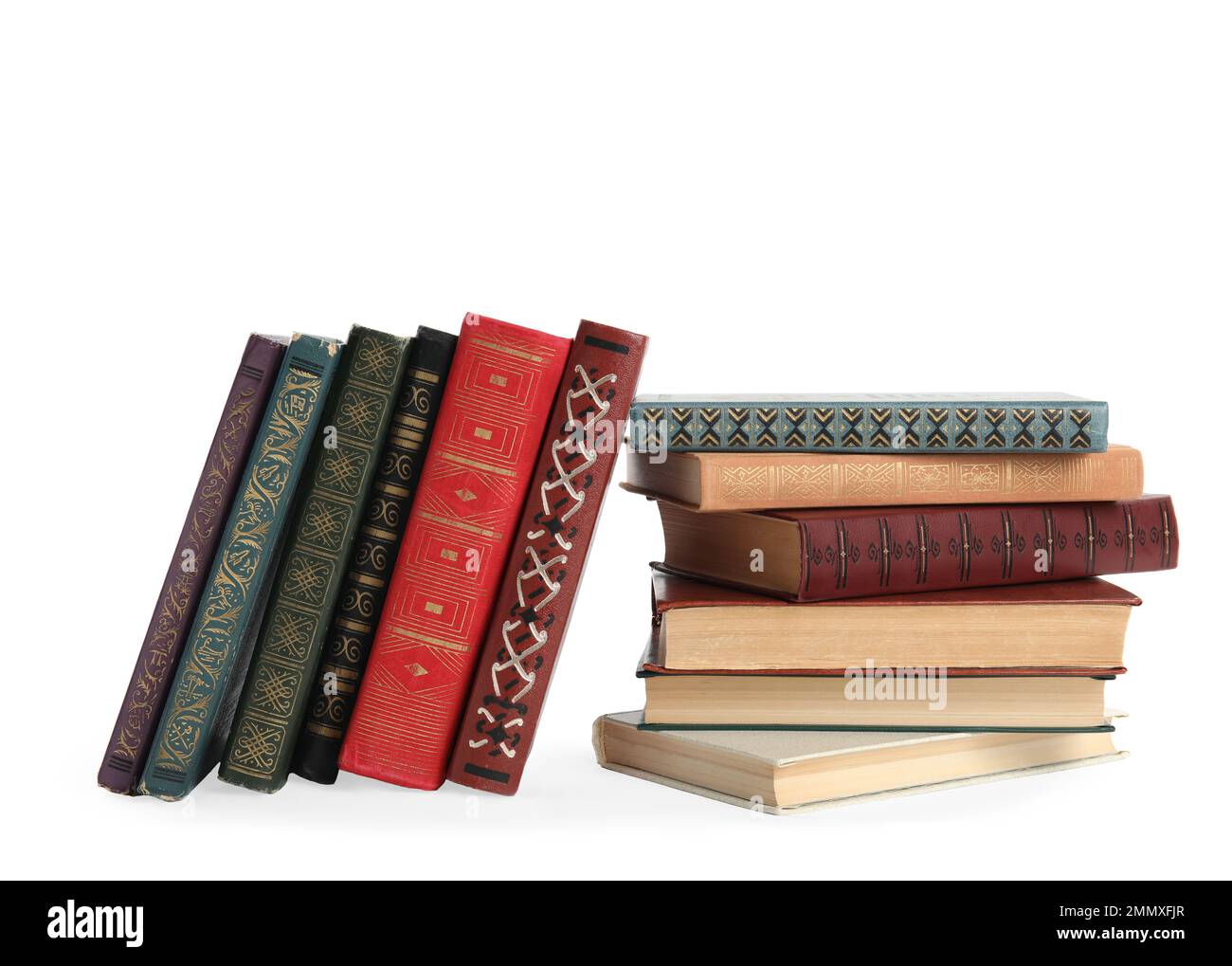 Collection of different books isolated on white Stock Photo - Alamy