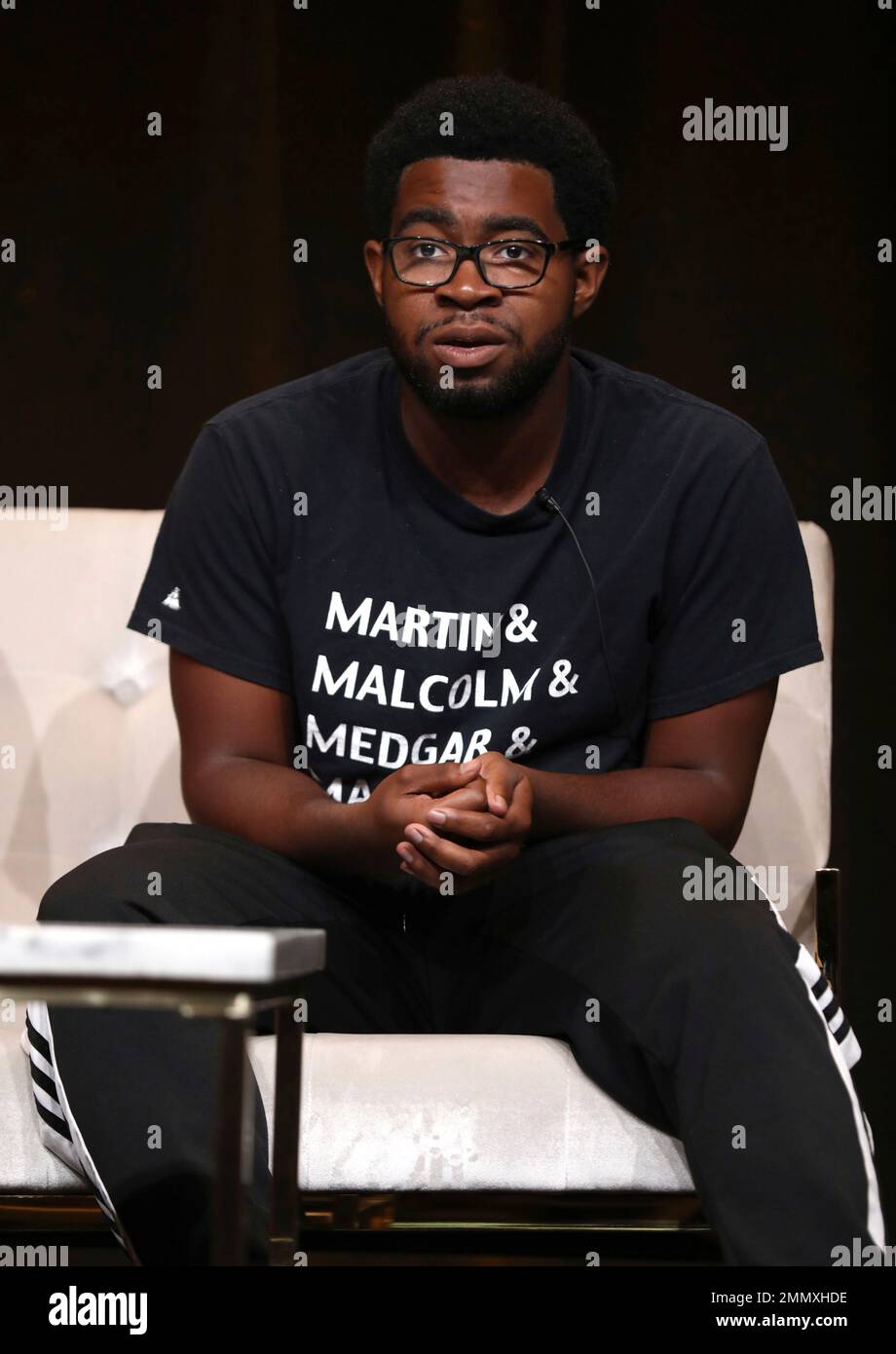 Charles Donalson III attends the STARZ TCA panel for "America to Me" at ...