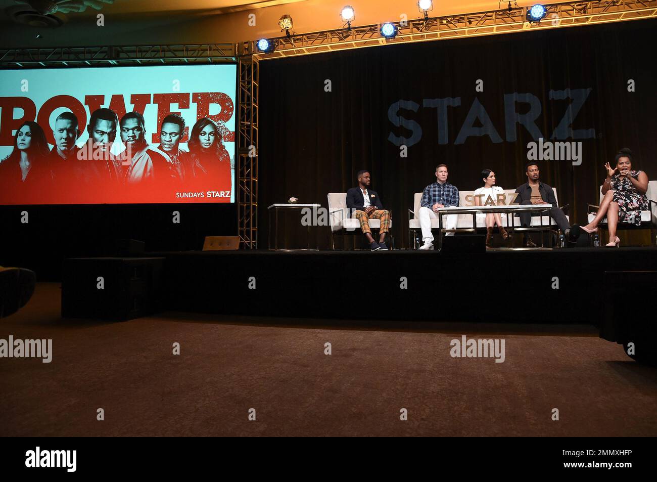 Larenz Tate, from left, Joseph Sikora, Lela Loren, Omari Hardwick and ...