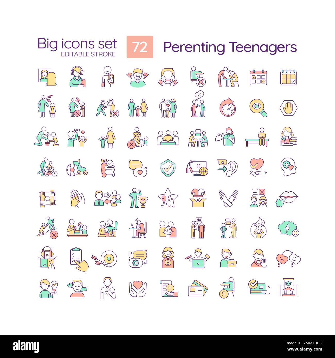 Parenting teenagers RGB color icons set Stock Vector Image & Art - Alamy Parenting teenagers RGB color icons set Stock Vector Image & Art - Alamy