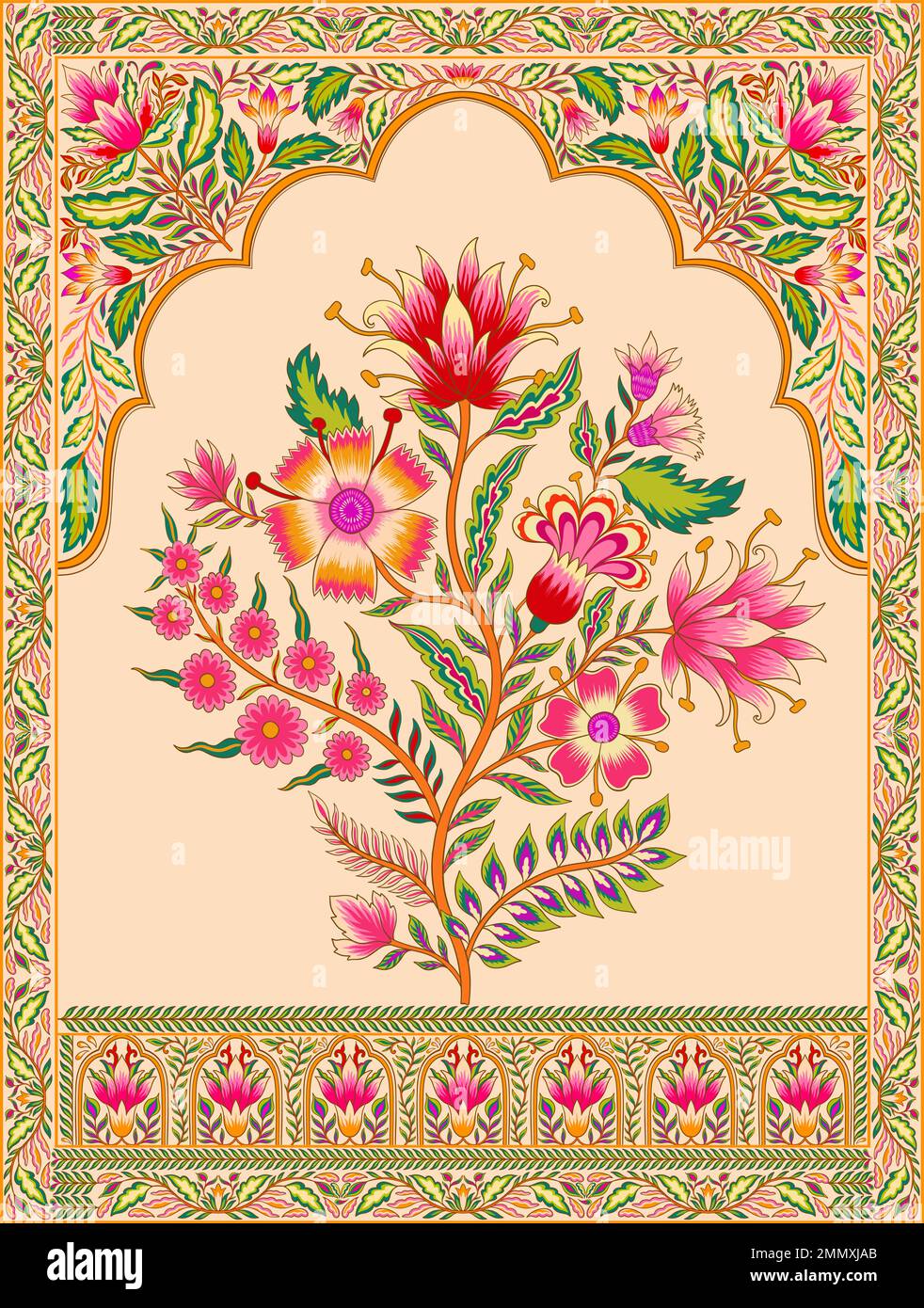 Mughal carpet Stock Vector Images - Alamy