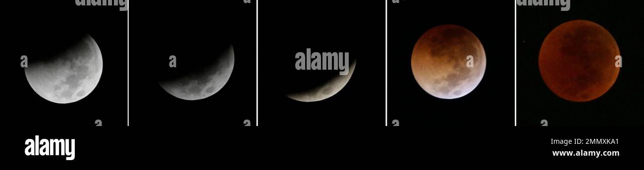 THIS CORRECTS MONTH - This combination of the five photos shows the ...