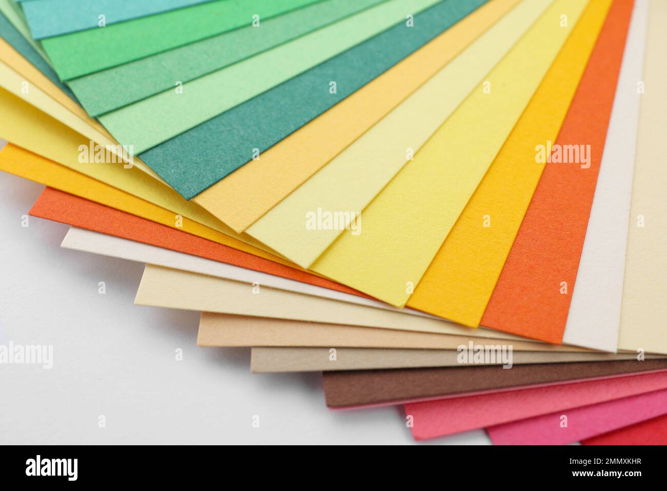 Color palette samples on white background, closeup Stock Photo - Alamy