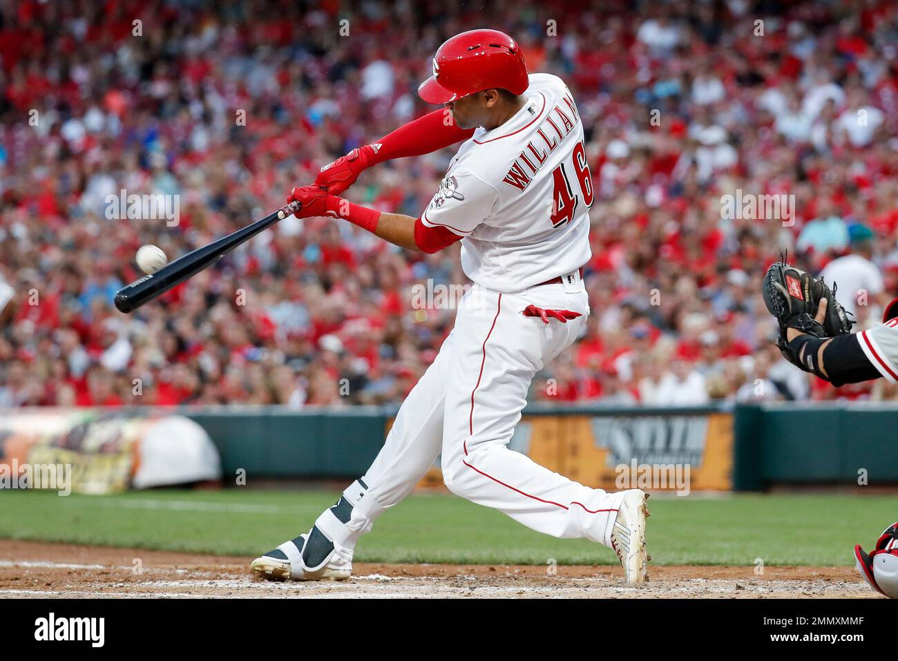 Cincinnati Reds' Mason Williams hits a three-run home run off ...