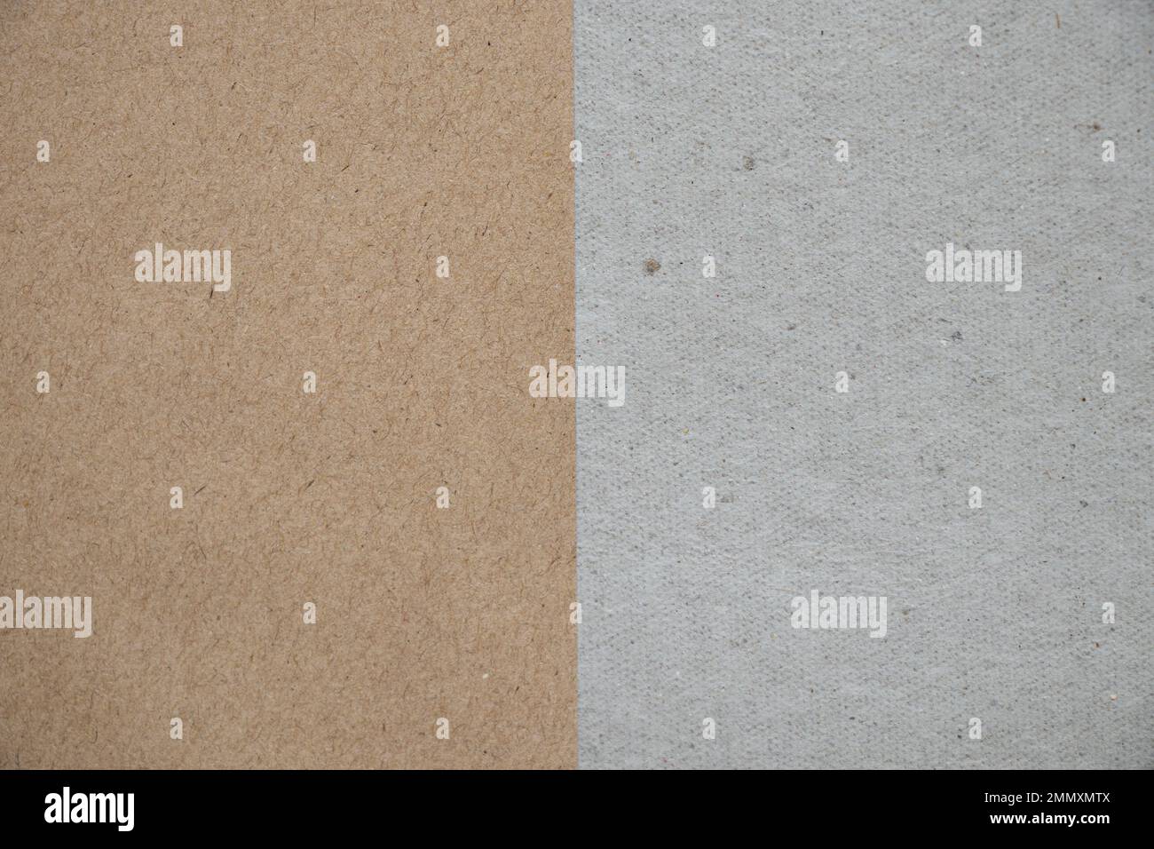gray-brown cardboard as a paper background, two sheets of different ...