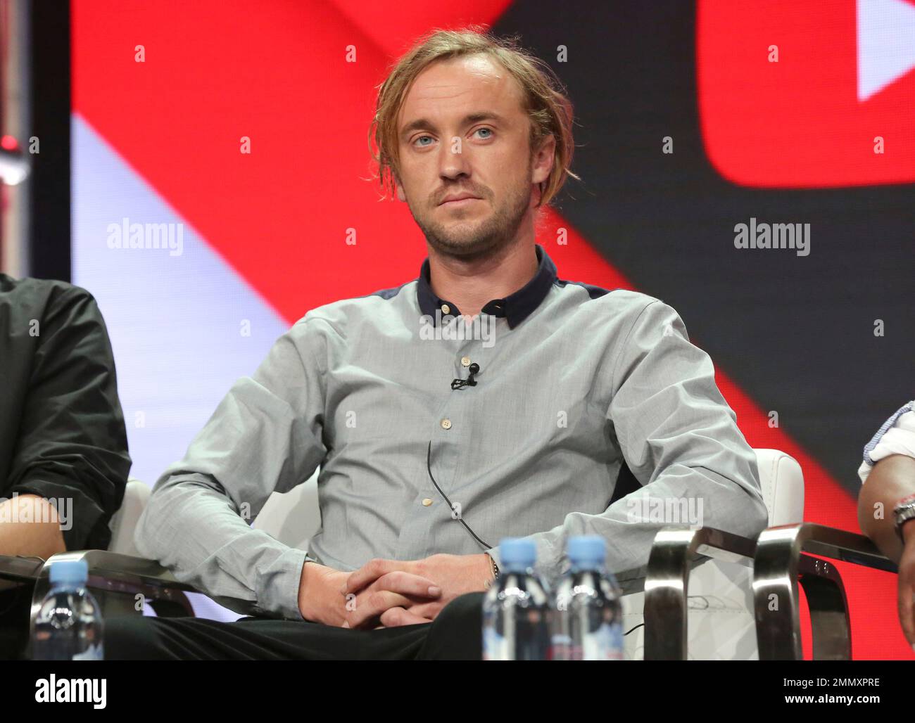 Tom Felton participates in the "Origin" panel during the YouTube ...