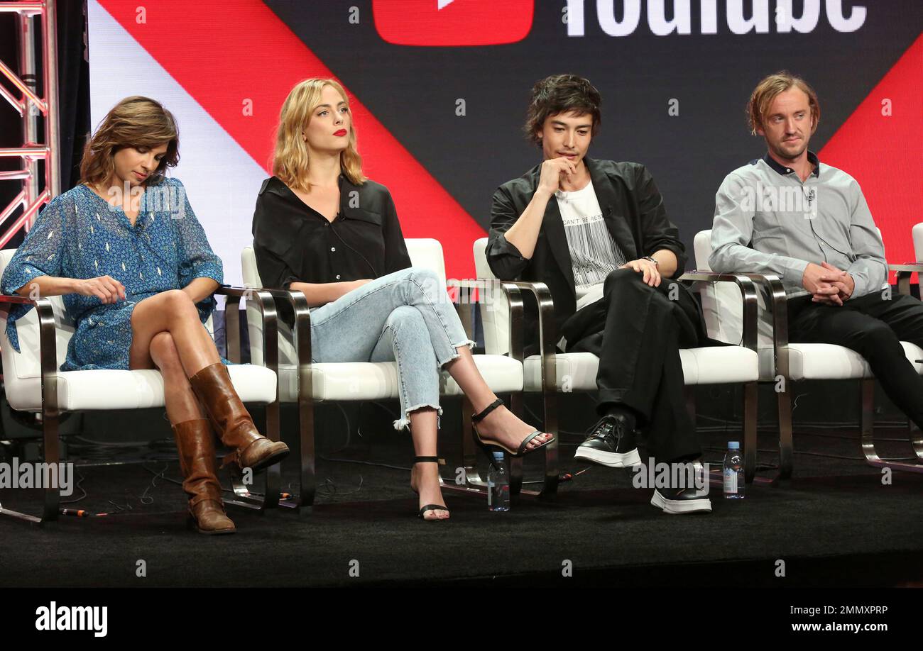 Natalia Tena, from left, Nora Arnezeder, Sen Mitsuji and Tom Felton ...