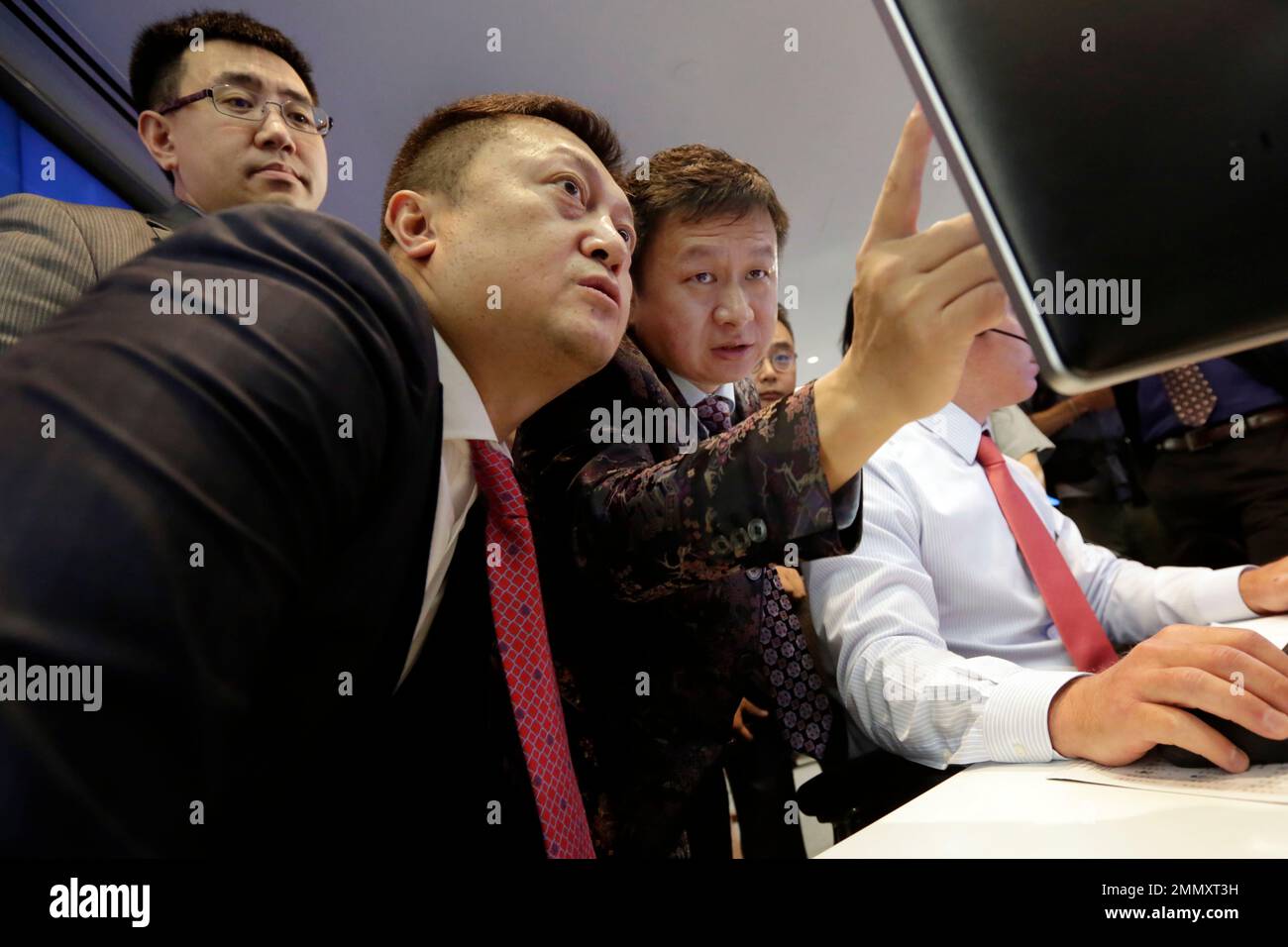 Opera Limited Chairman & CEO Yahui Zhou, third left, with secretary to ...