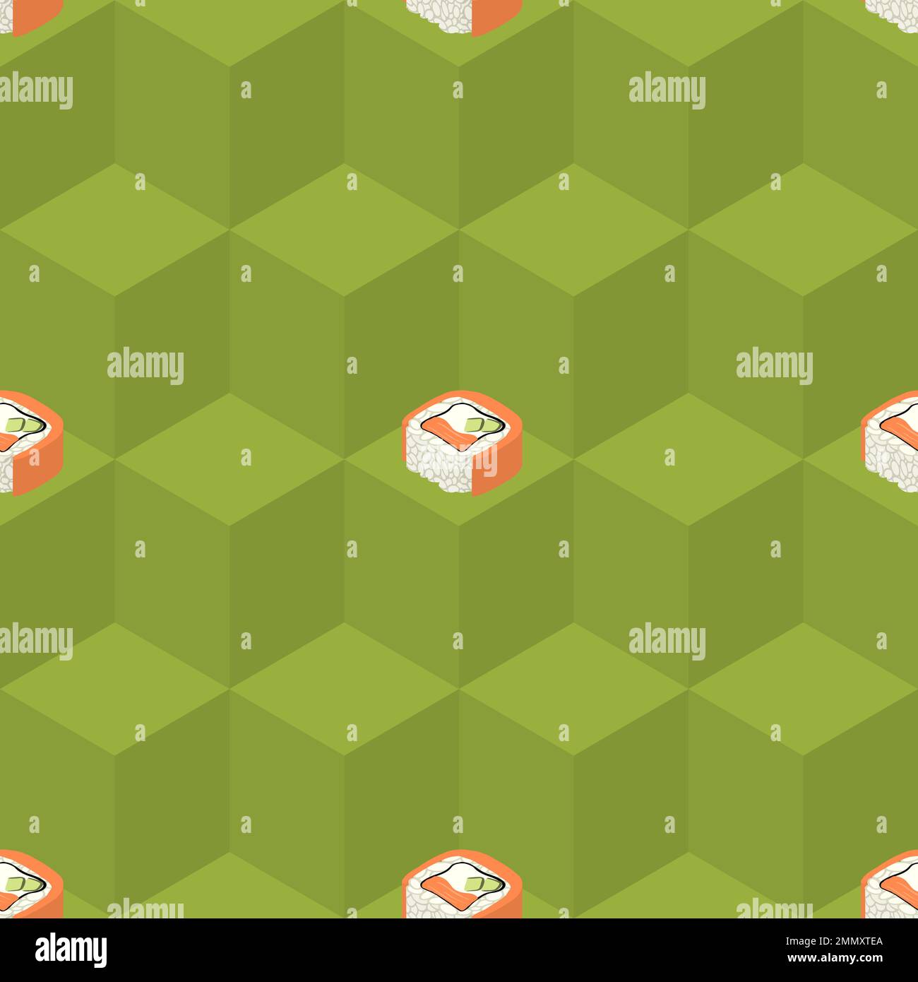 Isometric seamless pattern. Modern color design. Vector Stock Vector ...