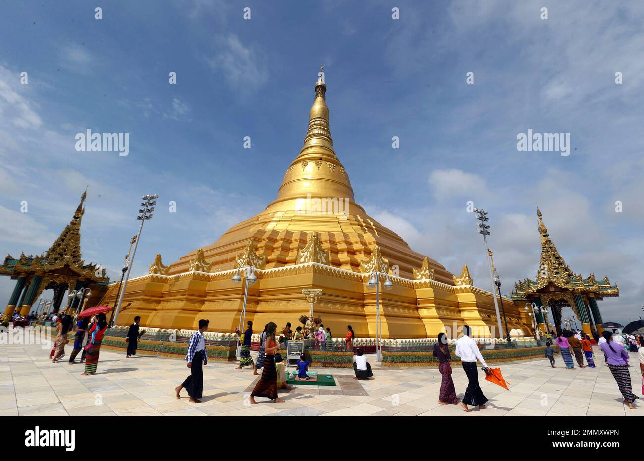 Buddhist devotees visit the Uppatasanti Pagoda as they celebrate the ...