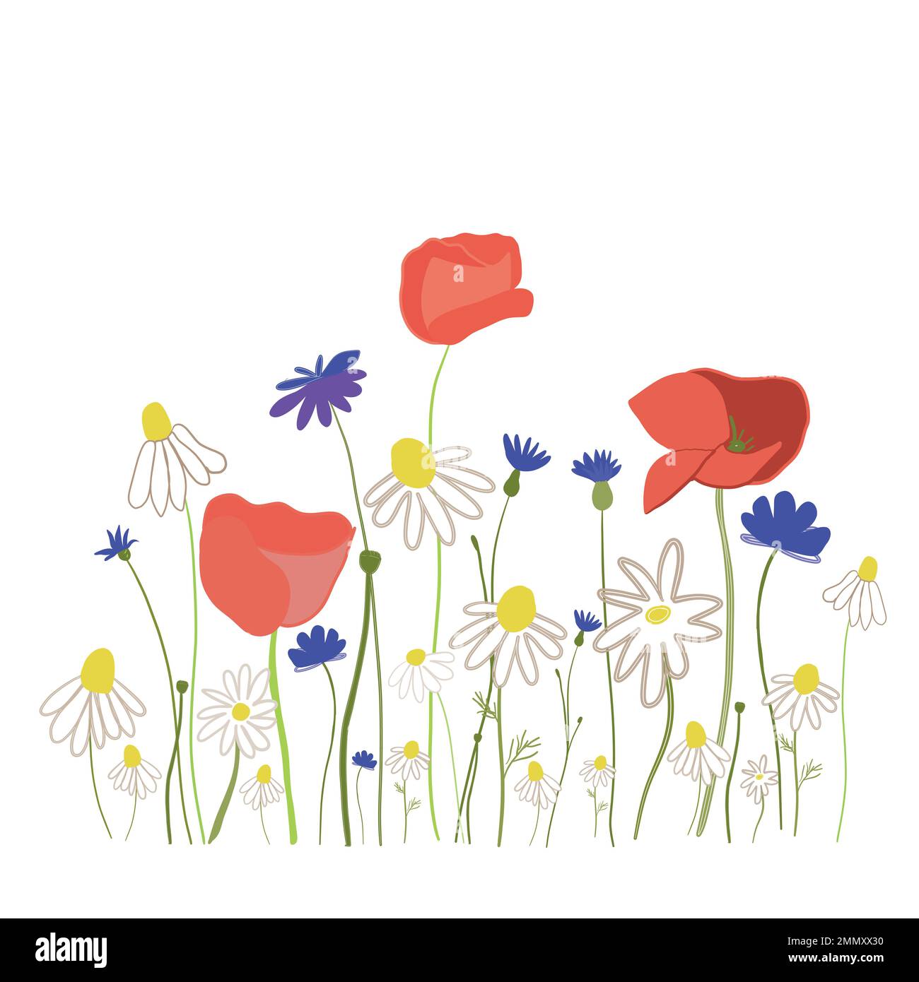 Spring flowers greeting card design background Stock Vector Image & Art ...