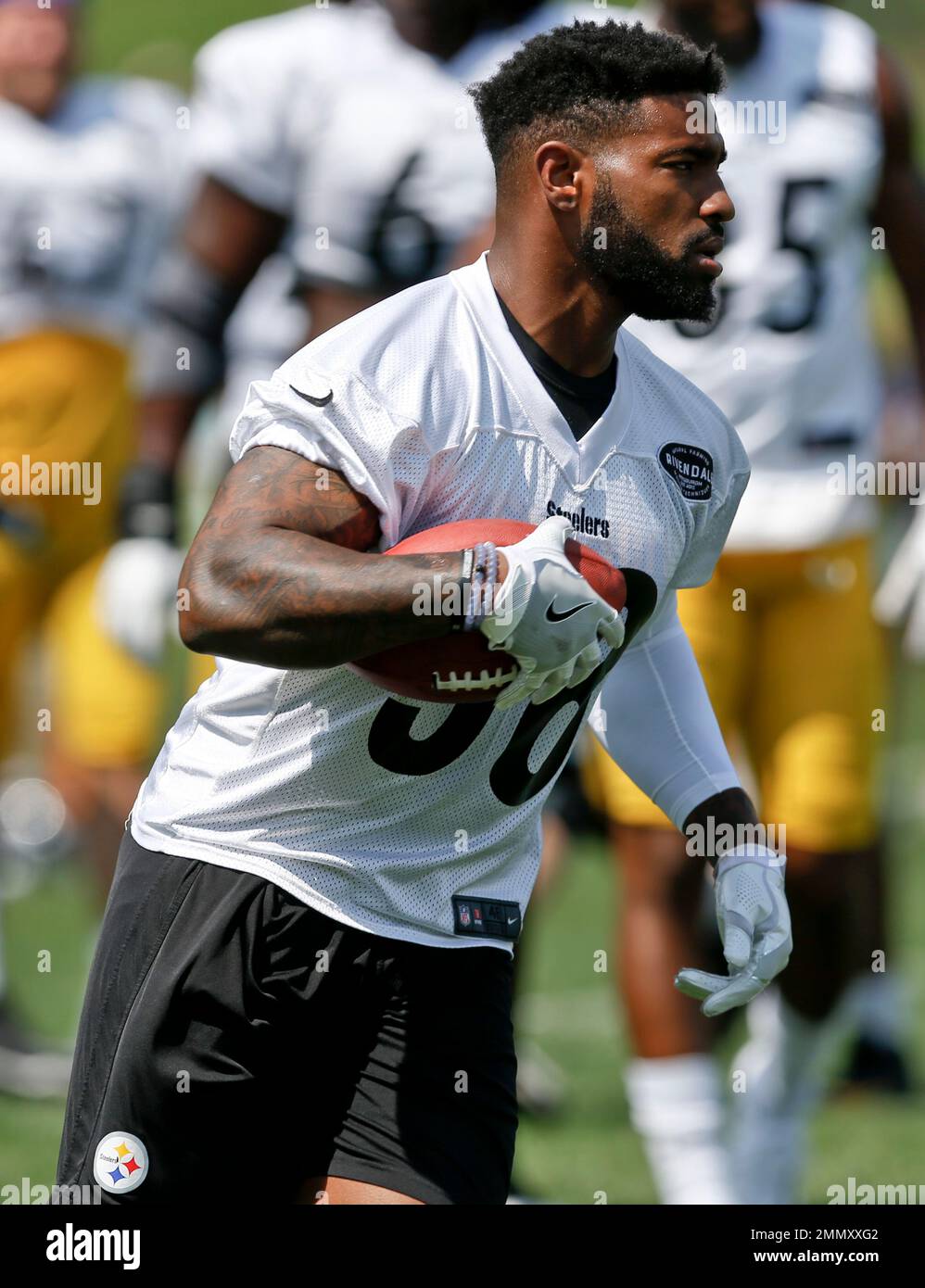 Pittsburgh Steelers running back Jaylen Samuels at practice during NFL ...