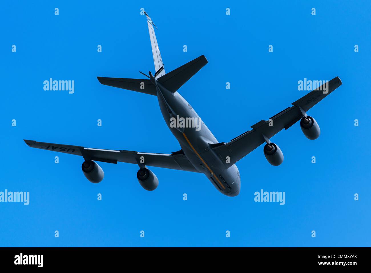 A KC-135 Stratotanker aircraft assigned to the 6th Air Refueling Wing ...