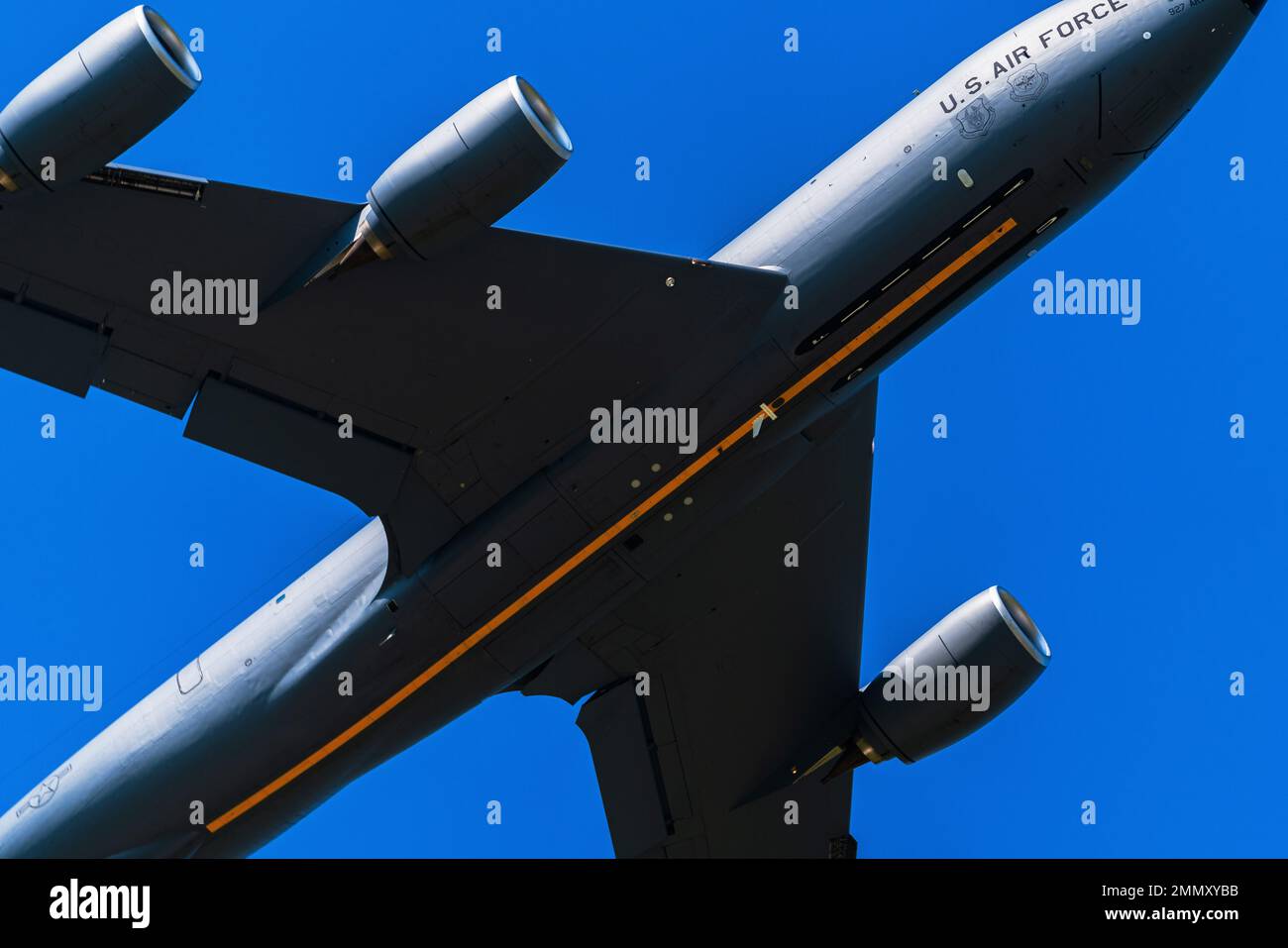 A KC-135 Stratotanker aircraft assigned to the 6th Air Refueling Wing ...
