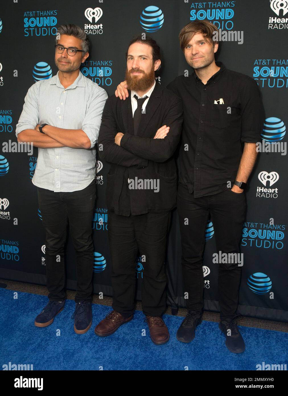 Dave Depper, from left, Zac Rae and Ben Gibbard of the band Death Cab ...