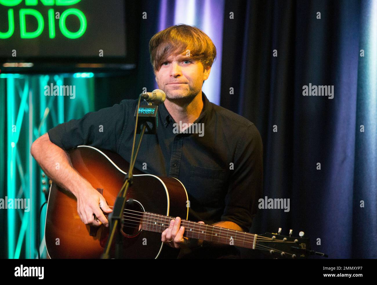 Ben Gibbard of the band Death Cab for Cutie visits the Radio 104.5 ...